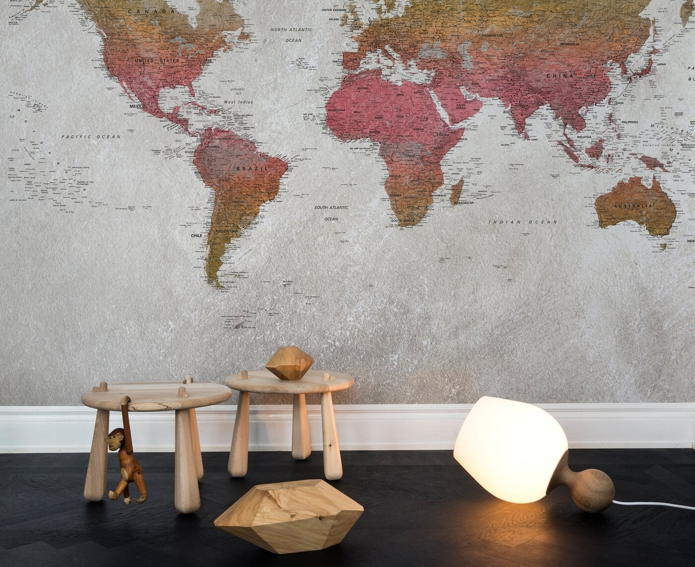 Artistic Map Wallpaper | Atlas Wall Mural | World Map – Jass London