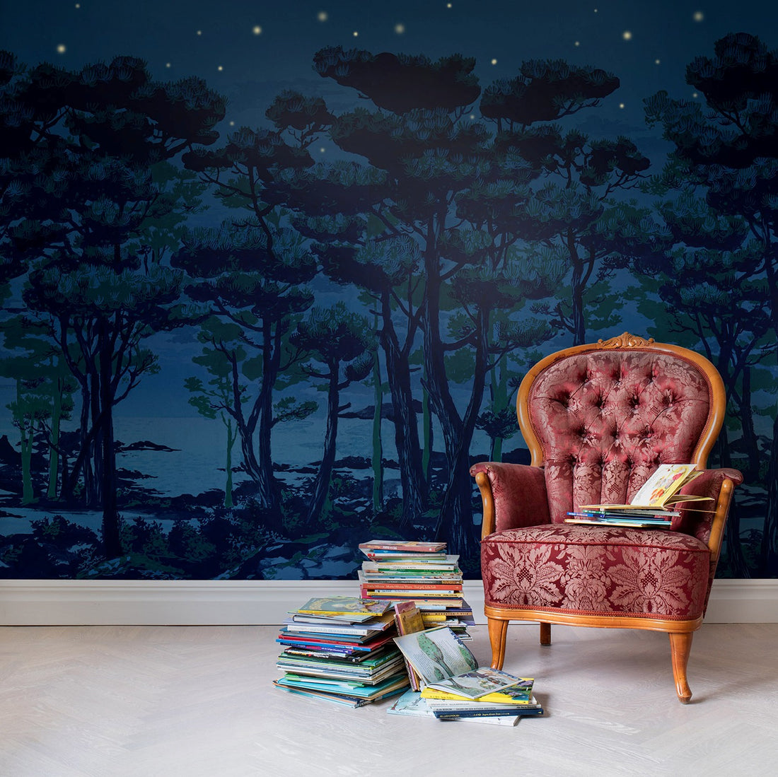 The Magical Forest in the Night Mural Wallpaper (SqM) – Jass London
